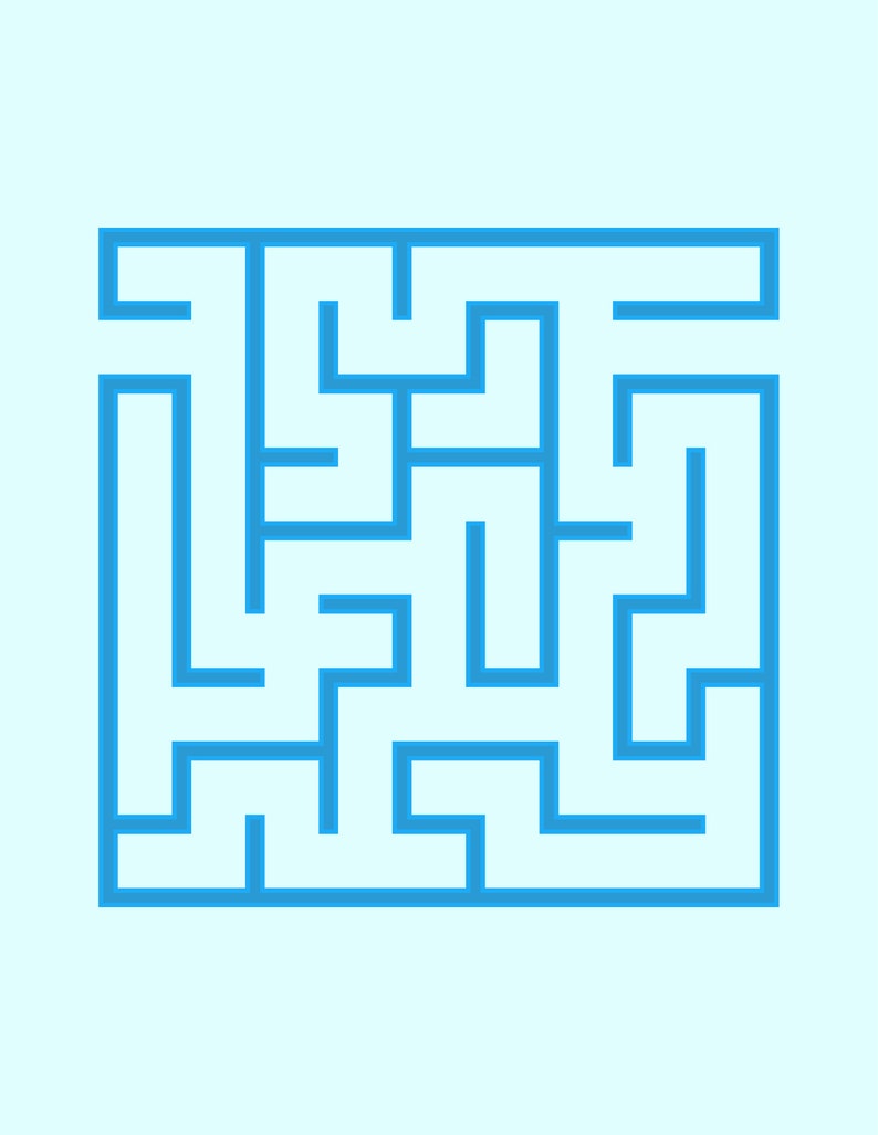 Printable Maze Worksheets - Etsy