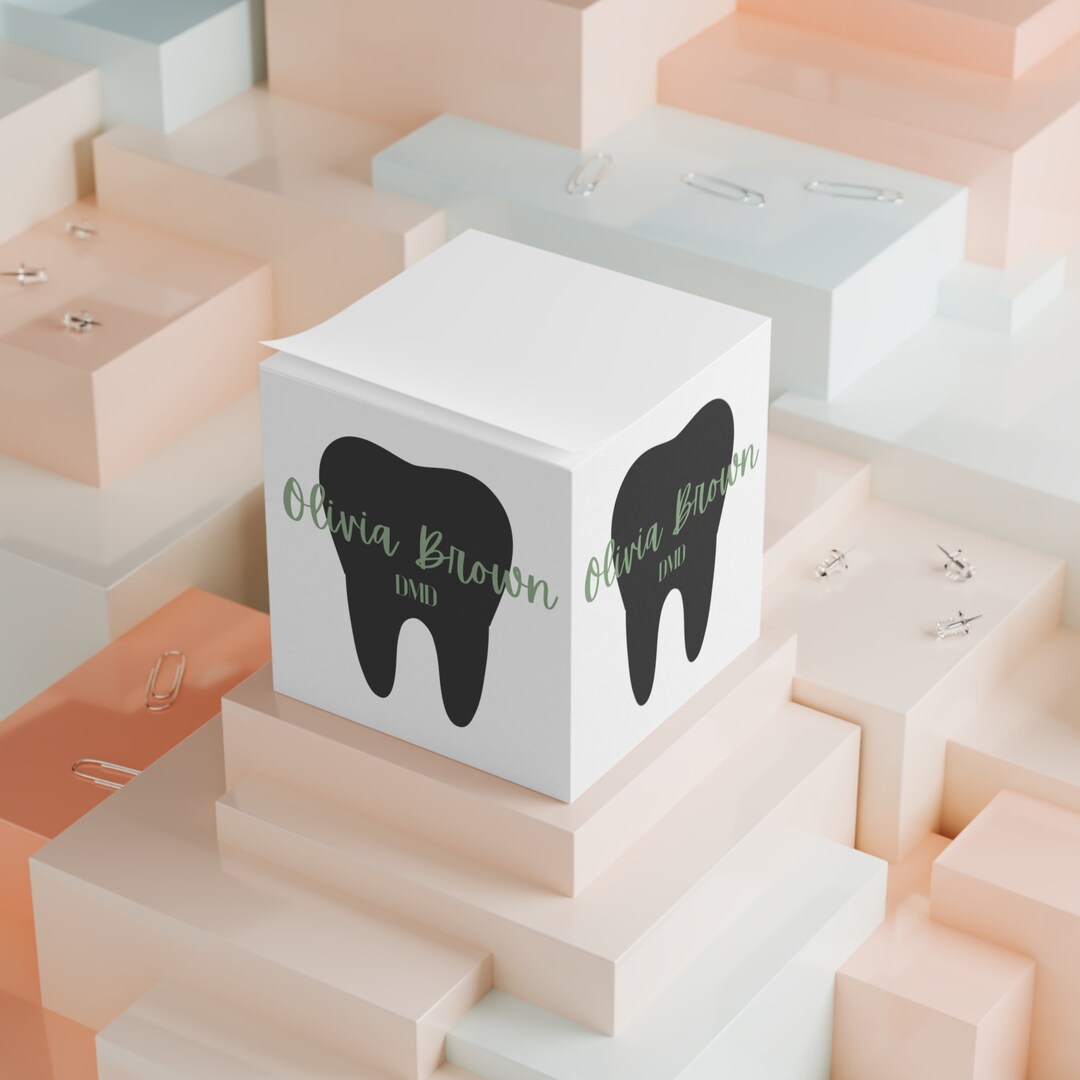 Personalized Tooth Note Cube Dental Assistant Dental Hygienist-dentist ...
