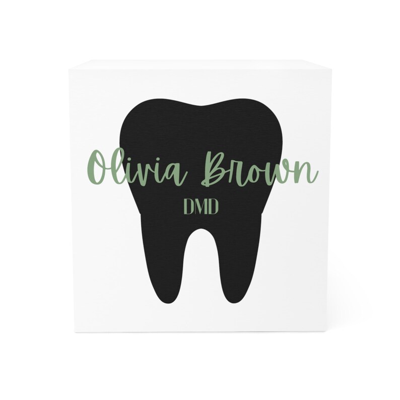 Personalized Tooth Note Cube Dental Assistant Dental Hygienist-dentist ...