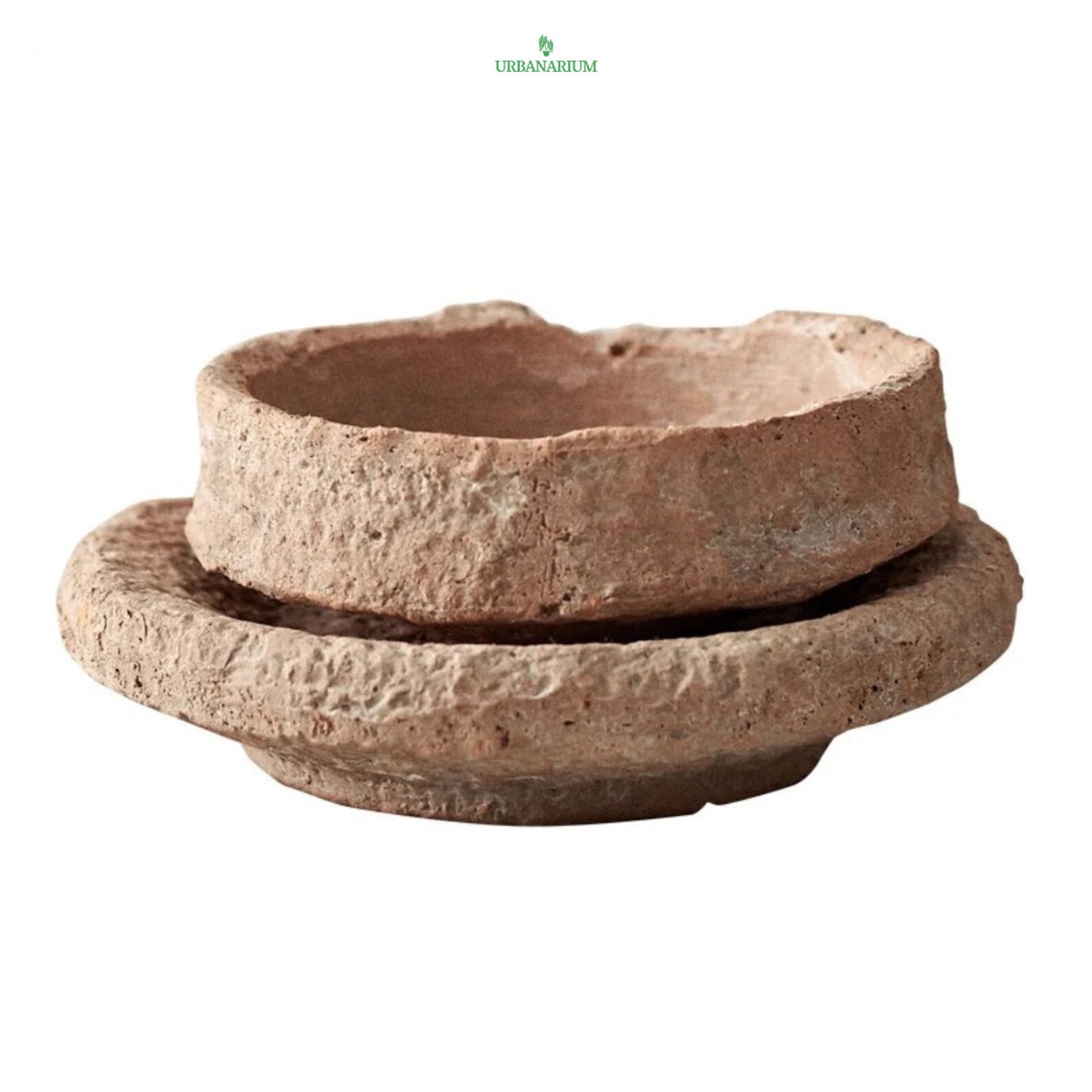 Rustic Handmade Ceramic Flower Pot With Base Tray Flower Vase Garden ...