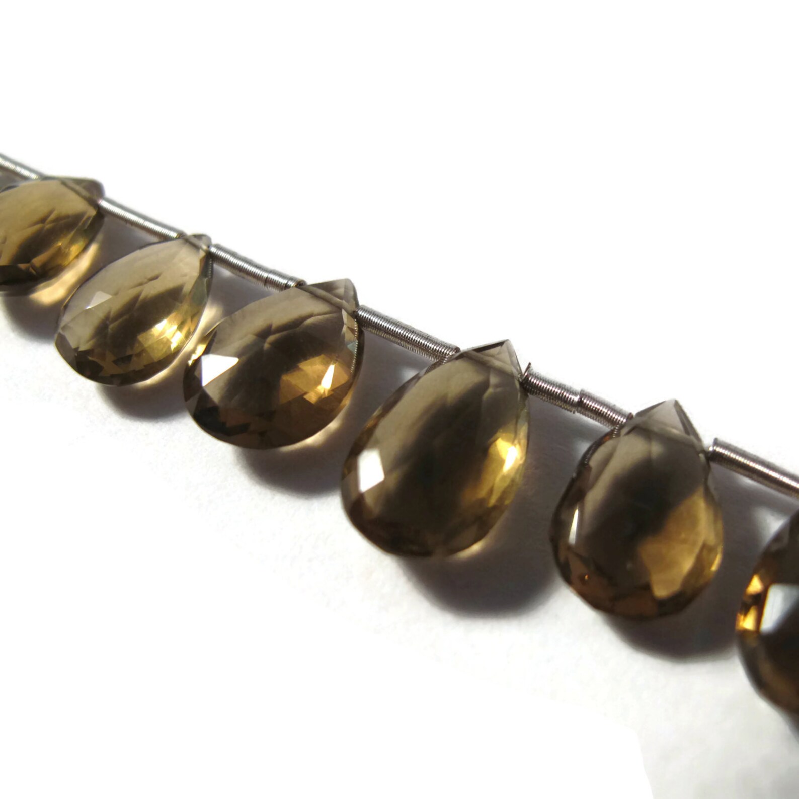 Stunning Beer Quartz Beads 19 Brown Gemstones Top Drilled - Etsy