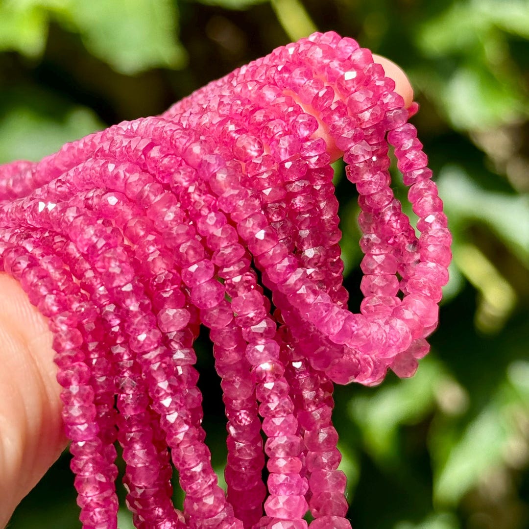 Pink Sapphire Beads, 2.5mm - 4mm, Ruby Beads, R-114 - Etsy