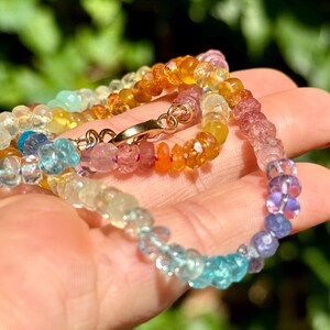 19 Gemstone Rainbow Necklace, Multi Gemstone Necklace, Rainbow Jewelry ...