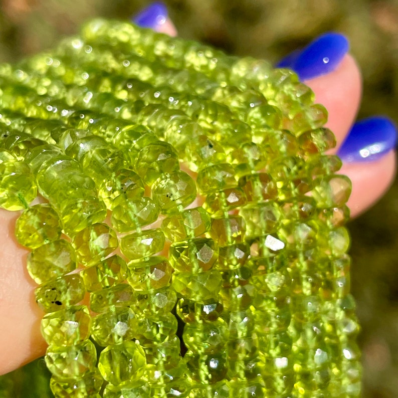 Peridot Rondelles, 5mm to 6mm, Peridot Beads, R-PE9 - Etsy