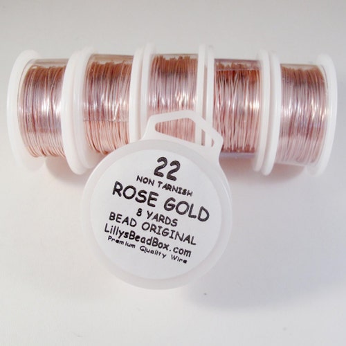 Rose Gold Plated Wire 26 Gauge Wire Round Wire for Wrapping - Etsy