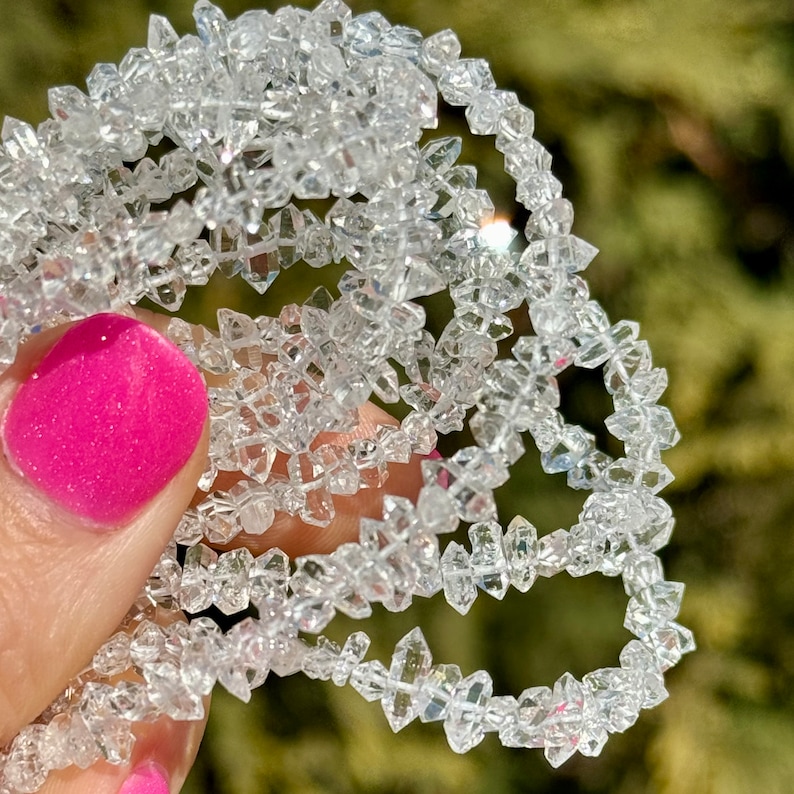 Herkimer Diamond Beads, Herkimer Quartz Strand, Herkimer Quatz Beads ...