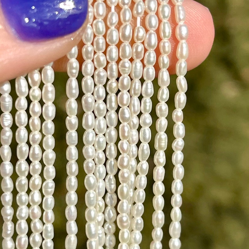 Pearl Beads, Seed Pearls, 2mm Pearls, White Freshwater Pearls, Tiny ...