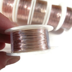 Rose Gold Plated Wire 26 Gauge Wire Round Wire for Wrapping - Etsy