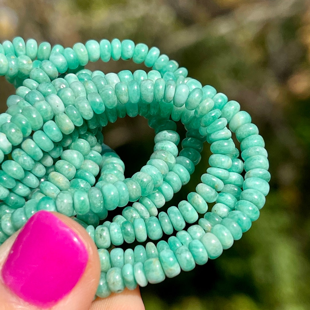 Light Emerald Beads, 4.5mm - 5mm, Emerald Smooth Rondelles, R-EM9 - Etsy