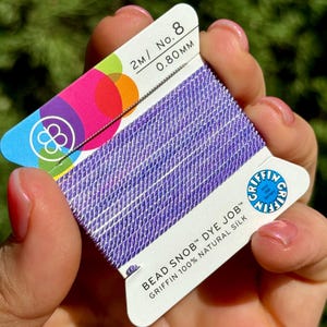 Purple GRIFFIN Silk Cord, "blurple People Eater" Bead Snob™ Dye Job ...