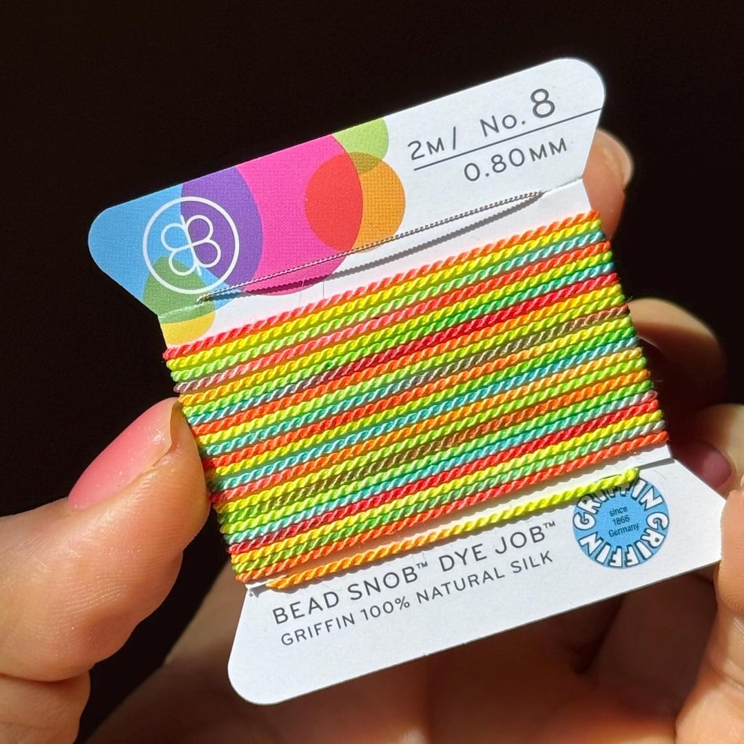 Rainbow GRIFFIN Cord, Electric Rainbow, GRIFFIN Cord Dyed, Griffin Silk ...