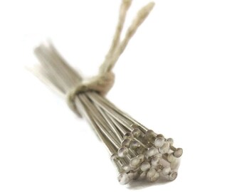 Sterling Silver Flat Head Pin 925 Silver Headpins 23gauge Ball Pin 2mm ...