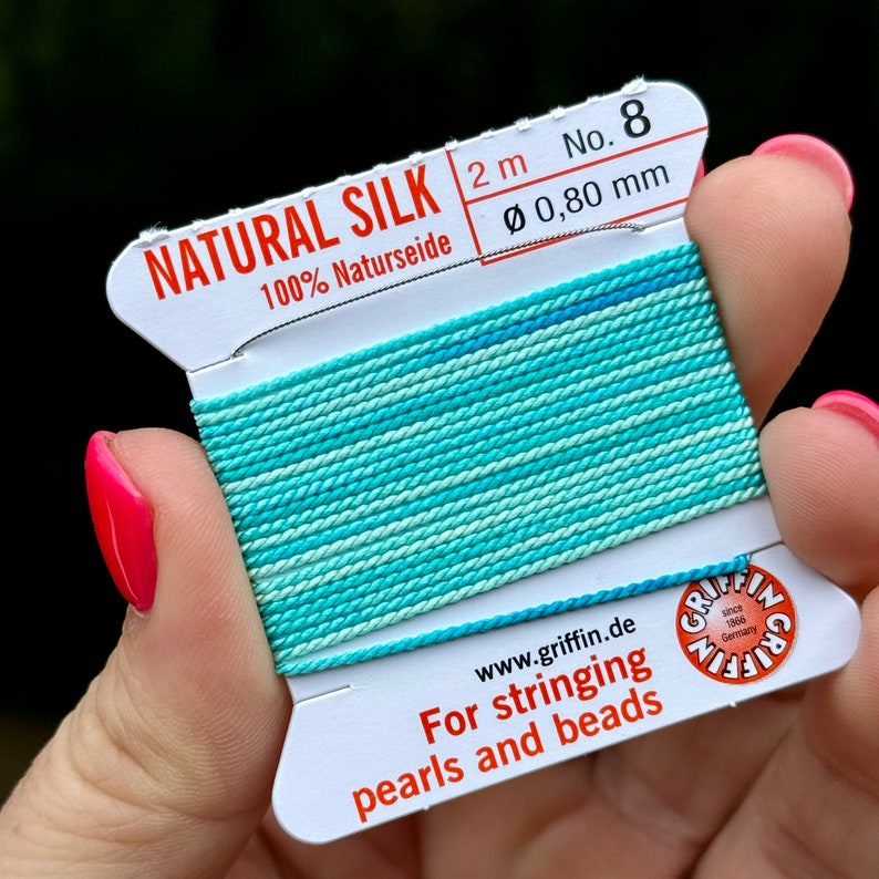 GRIFFIN Silk Cord Turquoise, "here to Make Waves" Bead Snob™ Dye Job ...