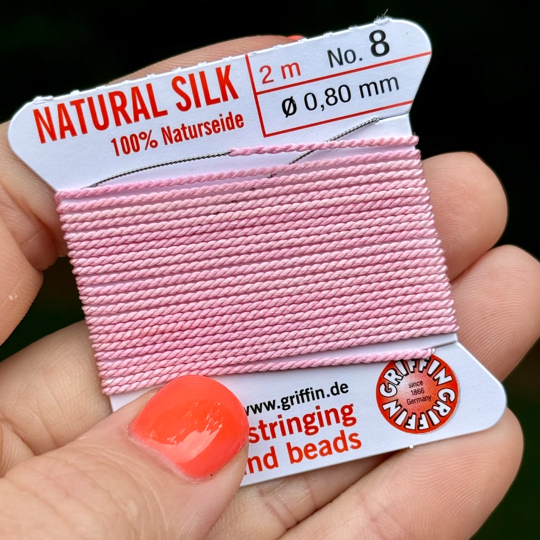 GRIFFIN Silk Cord, 'petal' Bead Snob™ Dye Job™, Light Pink GRIFFIN Silk ...