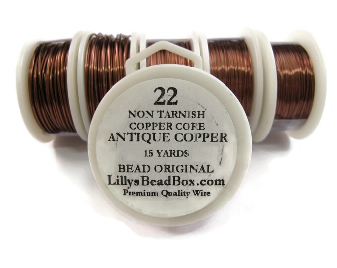 Antique Copper Wire - 22 Gauge Round Wire for Making Jewlery, Non ...