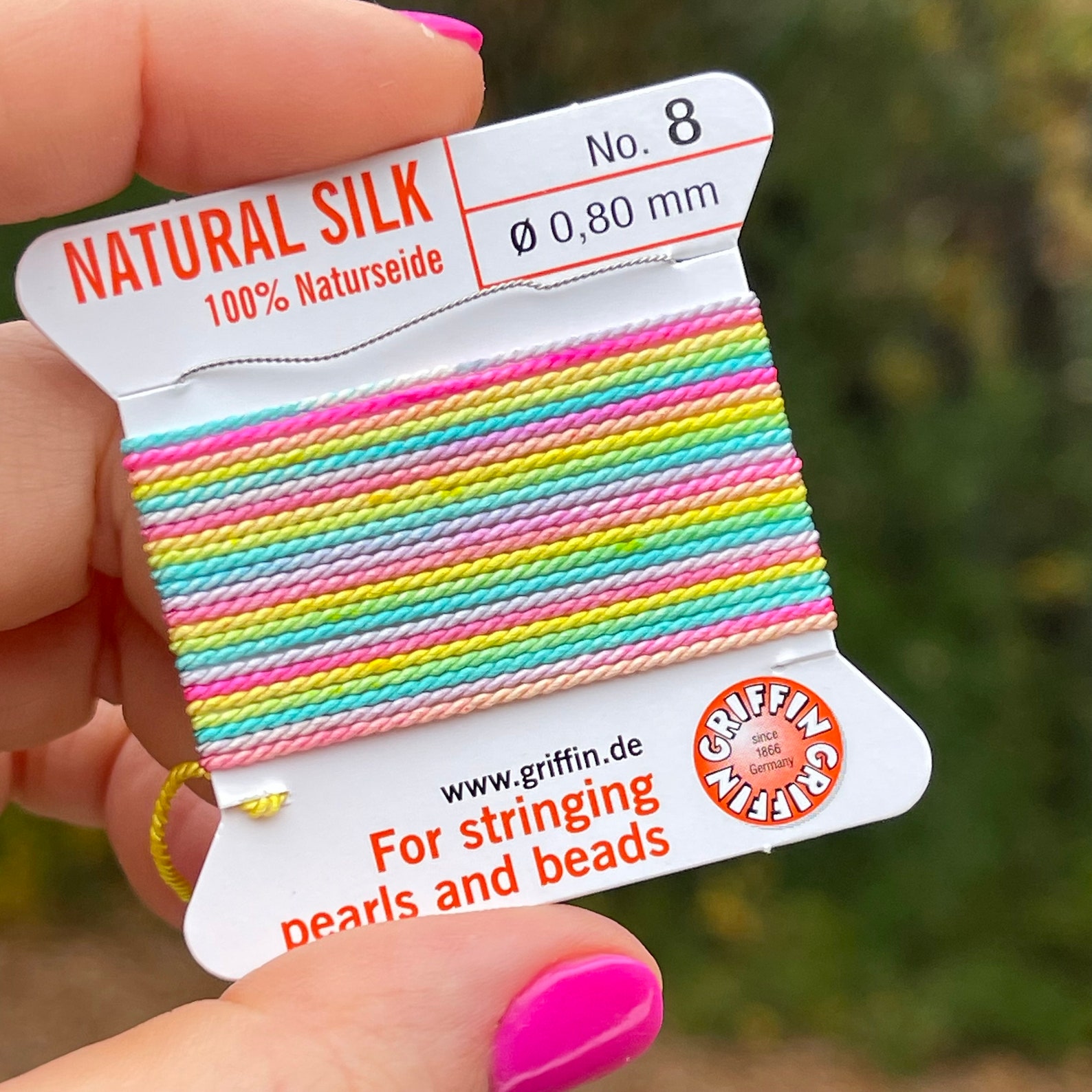 GRIFFIN Cord With "candy Dots" Rainbow Bead Snob™ Dye Job™, GRIFFIN ...
