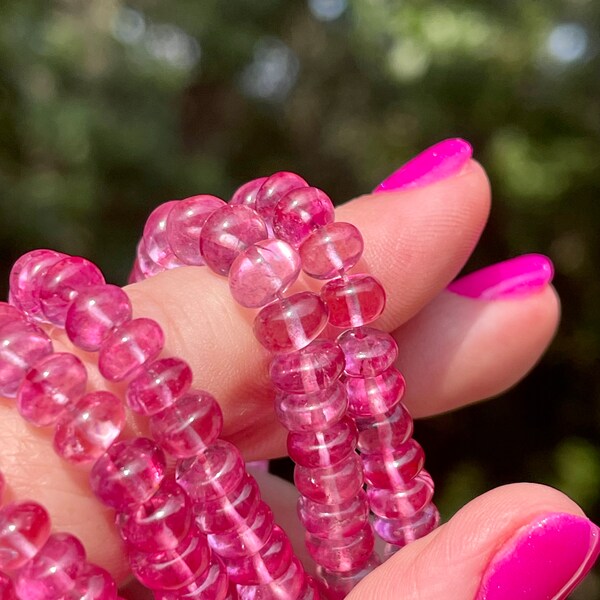 Pink Gemstone Beads - Etsy