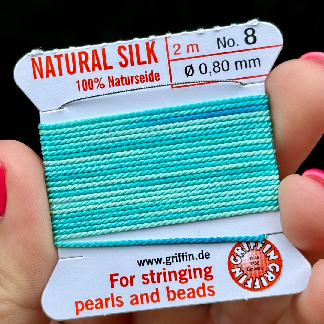 GRIFFIN Silk Cord Turquoise, "here to Make Waves" Bead Snob™ Dye Job ...