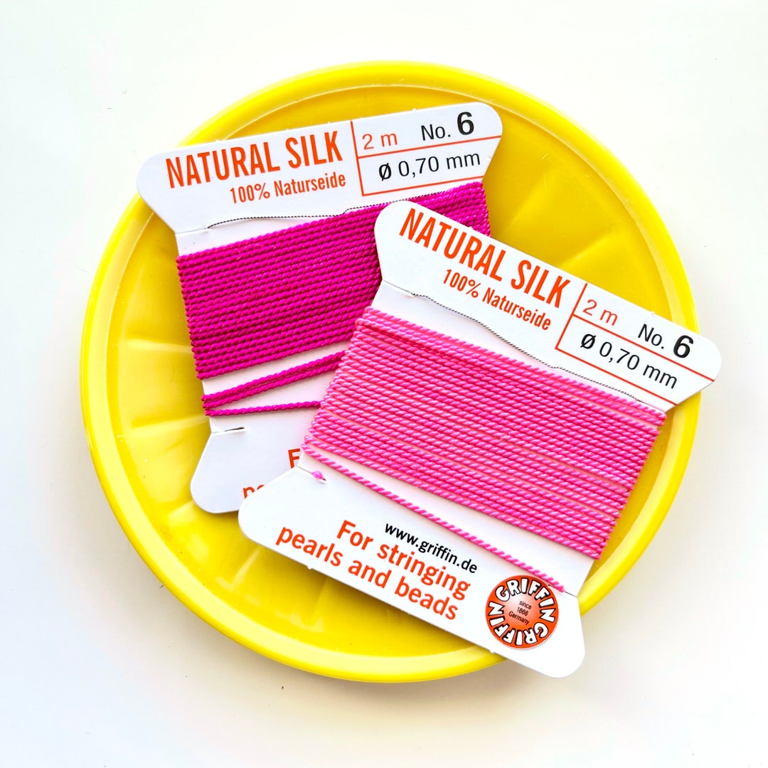 GRIFFIN Bead Cord, GRIFFIN Neon Pink, Hot Pink Griffin Silk, Fuchsia ...