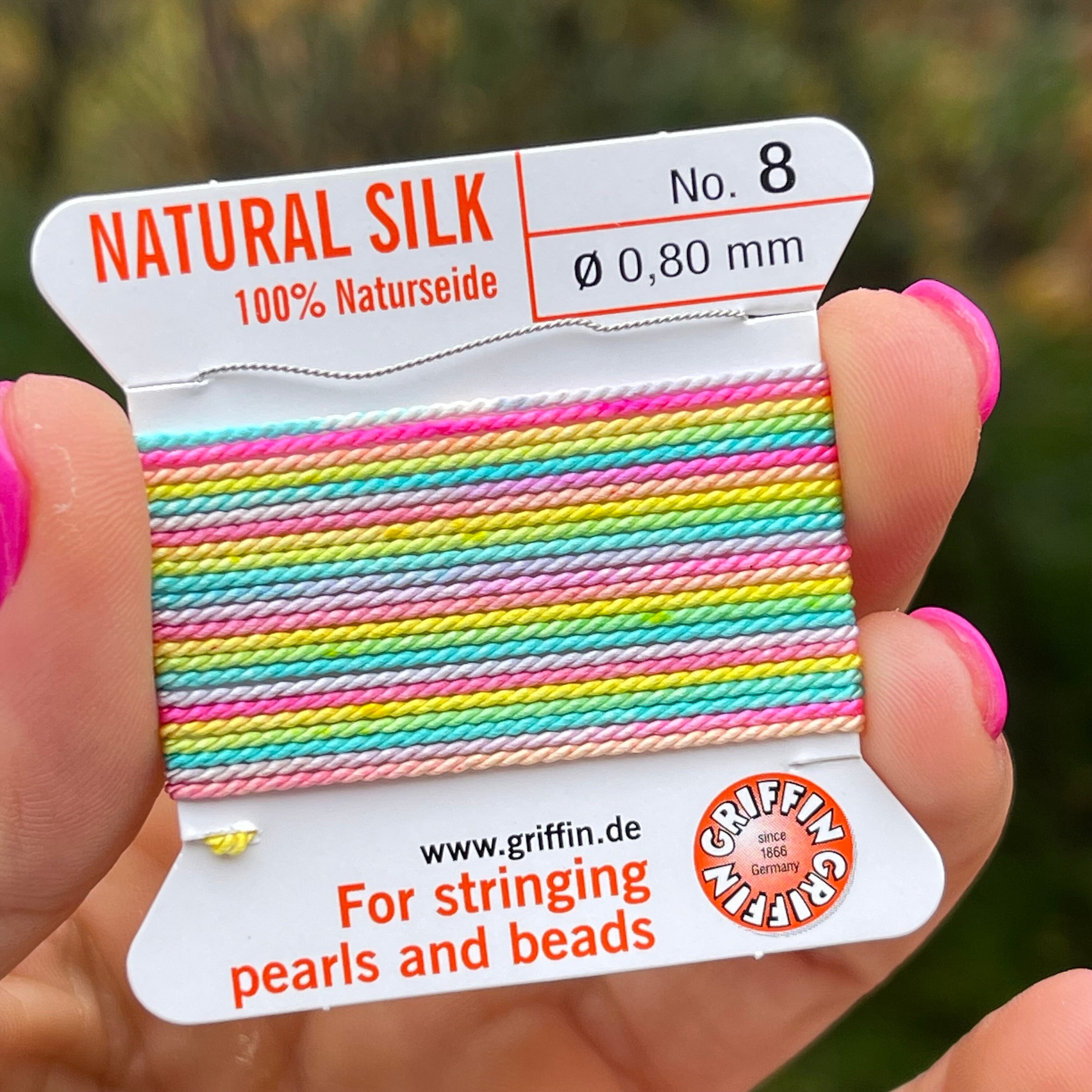 GRIFFIN Cord With "candy Dots" Rainbow Bead Snob™ Dye Job™, GRIFFIN ...
