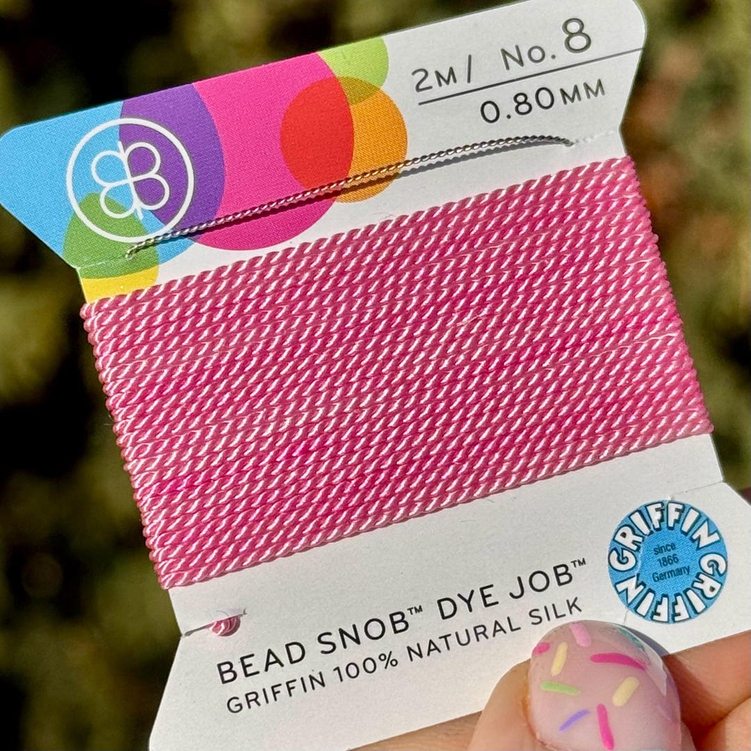 Pink GRIFFIN Silk, "candy Queen" Pink, Bead Snob™ Dye Job™, Hot Pink ...