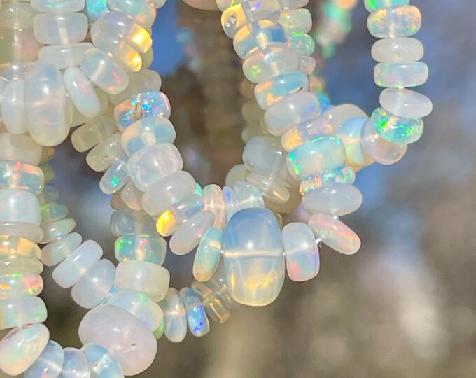 SCRATCH AND DENT Ethiopian Opal Beads, 3mm - 4mm Opal Rondelle, Gems ...