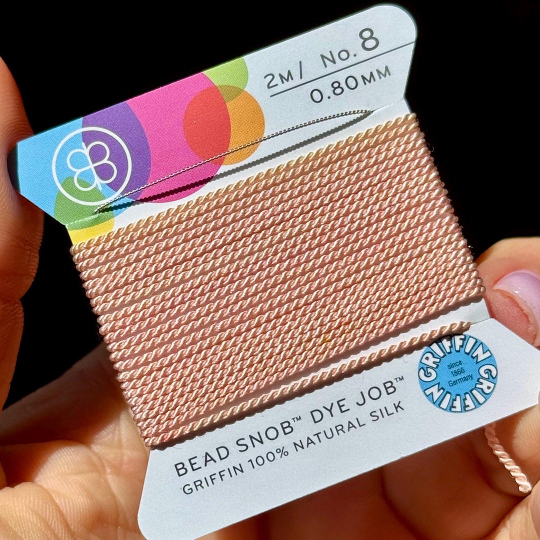GRIFFIN Silk Cord, 'birthday Suit' Bead Snob™ Dye Job™ Knotting Cord ...