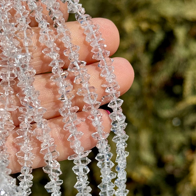 Herkimer Diamond Beads, Herkimer Quartz Strand, Herkimer Quatz Beads ...