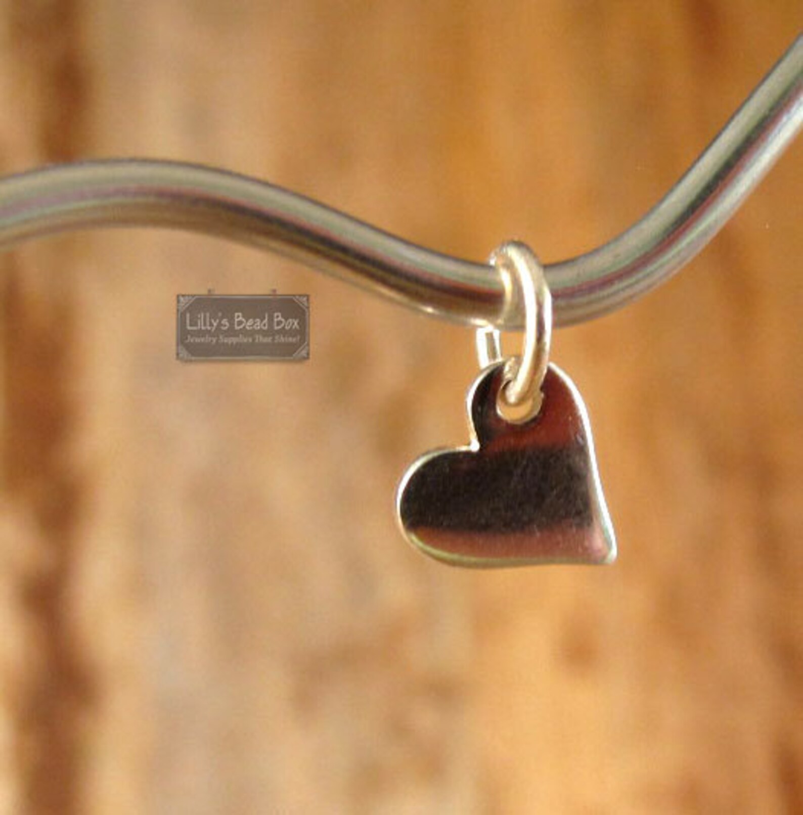 Tiny Heart Charm Silver or Bronze Heart Dangle Sterling - Etsy