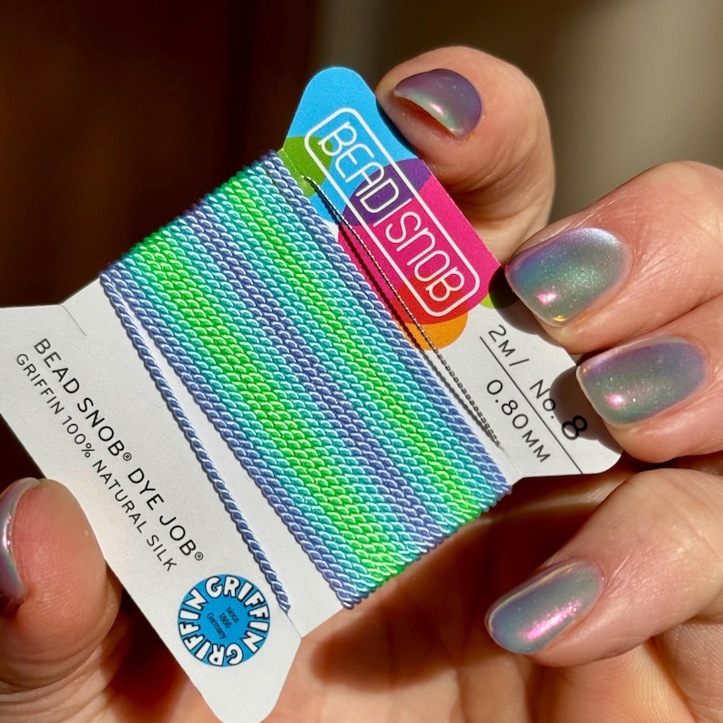 Pastel Rainbow GRIFFIN Cord, "water Lilies" Bead Snob™ Dye Job ...