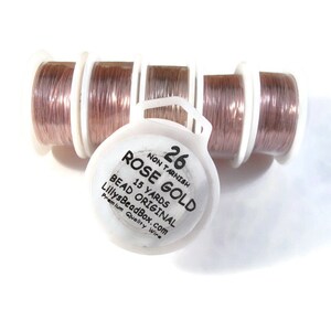 Rose Gold Plated Wire 26 Gauge Wire Round Wire for Wrapping - Etsy
