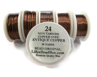 Oxidized Copper Wire 28g Round DS 5-100ft - Etsy