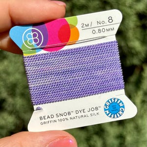Purple GRIFFIN Silk Cord, "blurple People Eater" Bead Snob™ Dye Job ...