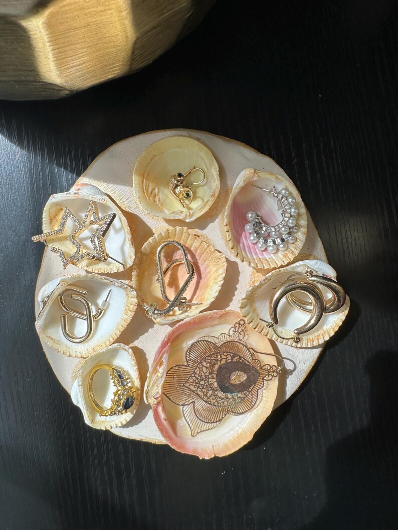 Seashell Paint Palette Gold, Multi Use, Art, Jewelry - Etsy