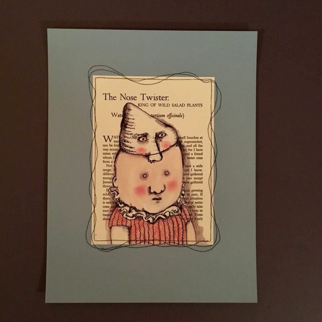 The Nose Twister Art Print, Sandy Mastroni , Stitched Sewn Print ...