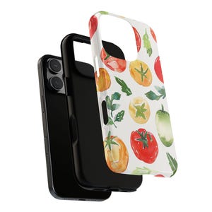 Watercolor Tomato Phone Case - Cute Garden Style for iPhone 11-17 - Etsy