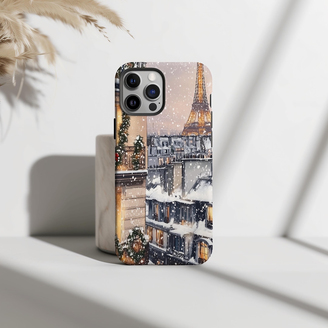 Paris Holiday Phone Case: Winter Eiffel Tower - Fits iPhone 11-17 ...