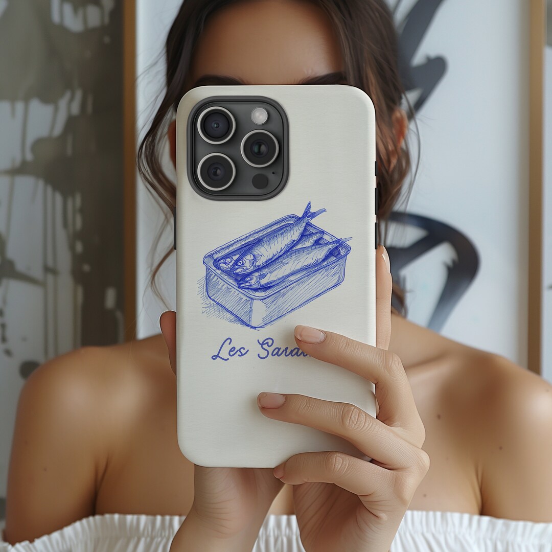 Vintage Tin Fish, Sardines Phone Case, European Summer Aesthetic ...