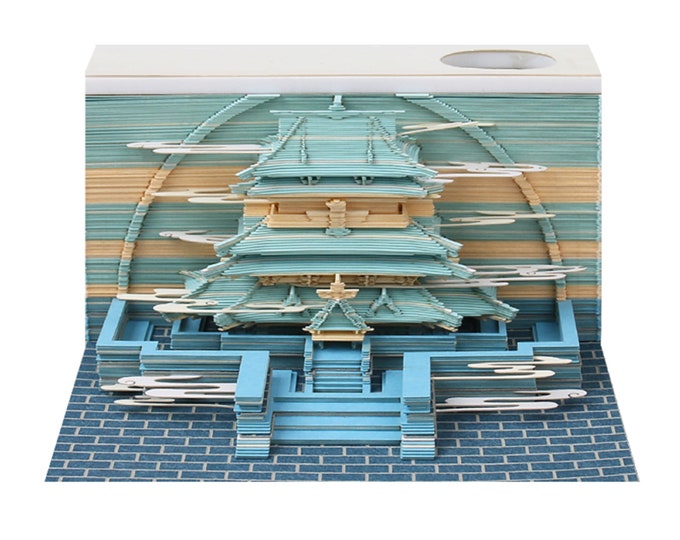 3D Art Memo Pad – Palace in Clouds - Etsy