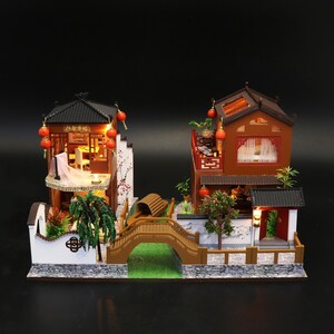 Miniature Dollhouse DIY Kit - Wooden Chinese Villas With Landscape ...