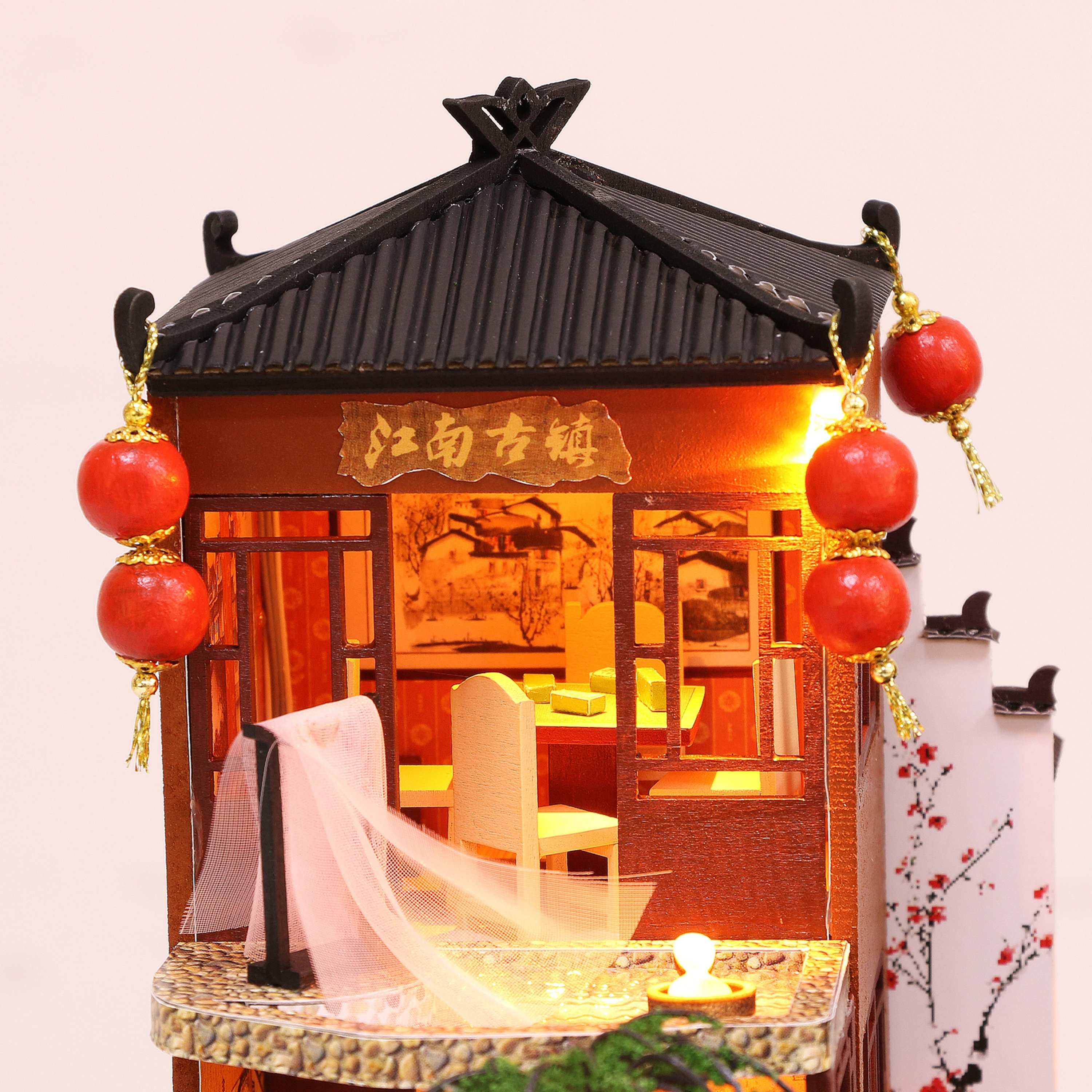 Miniature Dollhouse DIY Kit Wooden Chinese Villas With - Etsy