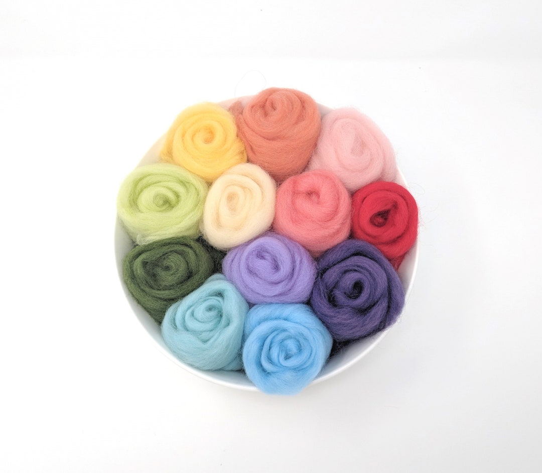Wool Set of 12 Colors - Rainbow Colors, 8 Grams Each Color - Etsy