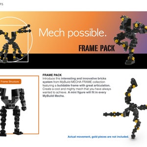 Set of 2 Kits Mecha Frame Robot Core Frame Base Pack MF5 - Etsy