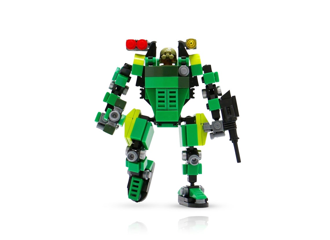 Mecha Frame 1+1 Bundle MF05-A01 Base Defender & MF05-G01 Green Trooper ...