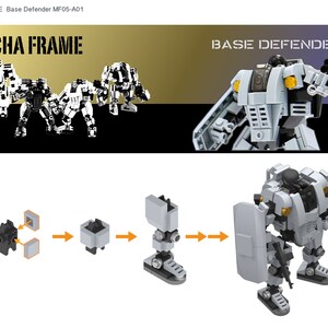 Mecha Frame 1+1 Bundle MF05-A01 Base Defender & MF05-G01 Green Trooper ...