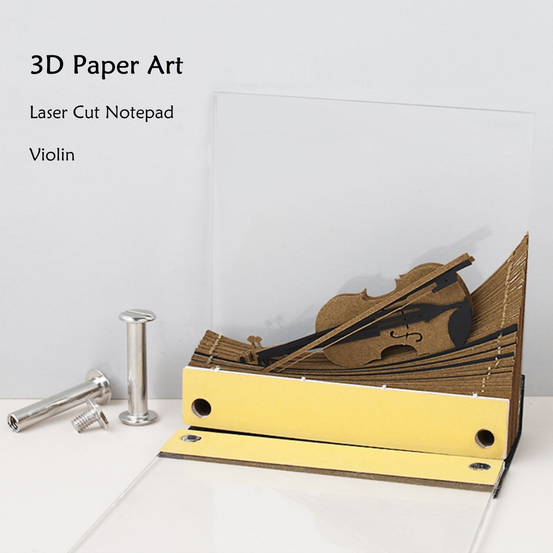 3D Art Memo Pad – Violin - Etsy