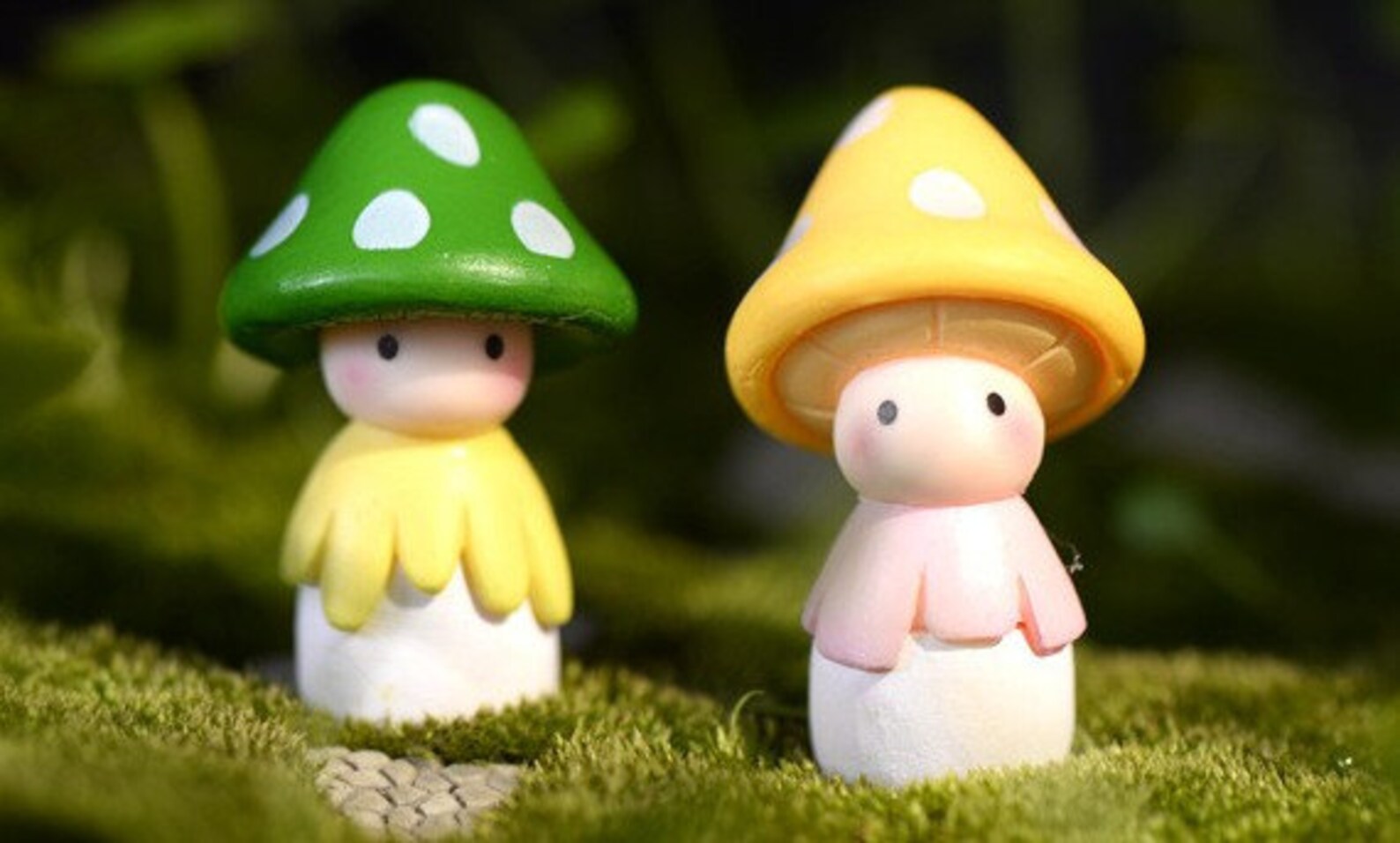 Miniature Figurines 8 Mushroom Figurines ornaments for - Etsy