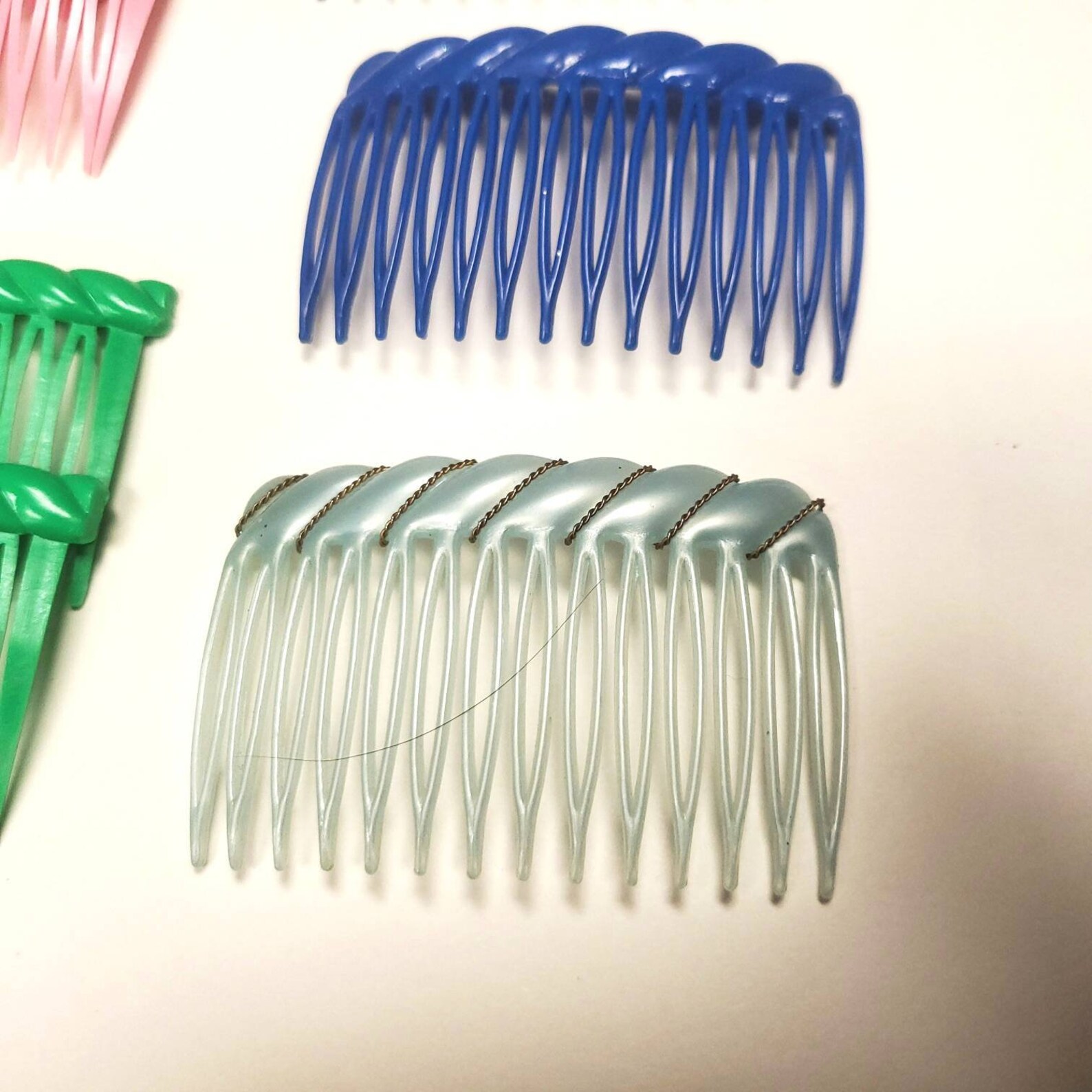 Vintage Lot of 10 Decorative Plastic Hair Clips 1980s Hong Kong Goody ...