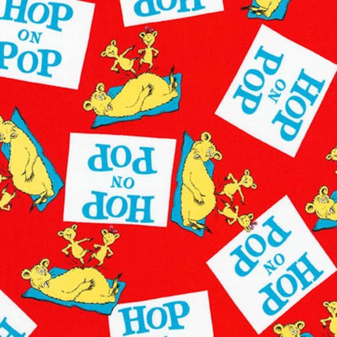 Dr. Seuss, Hop on Pop Book Cover in Red, Yard - Etsy