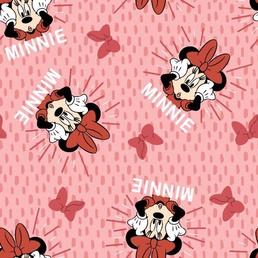 Disney Minnie Mouse - Sweet Minnie Badge in Pink- FLEECE , Yard - Etsy